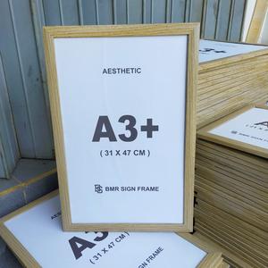 Jual pigora kayu bingkai frame kayu natural + mika bening ukuran a4 a3 ...