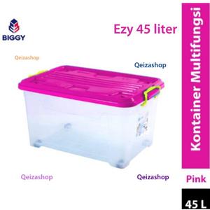 Jual Ezy Box 45 Liter Container Bening Transparant Dengan Roda/Kotak ...