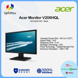 Promo Acer LED Monitor V206HQL 19.5" FHD TN 8ms Cicil 0% 3x - Jakarta ...