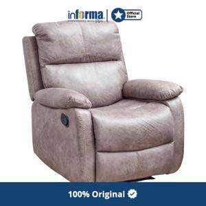 Jual Informa - Informa Nathan Sofa Recliner Fabric 1 Dudukan - Cokelat ...