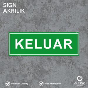 Jual Safety Sign Board Akrilik "KELUAR" - Kota Sukabumi ...