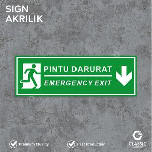 Jual Safety Sign Board Akrilik "Pintu Darurat - Bawah " - Kota Sukabumi ...