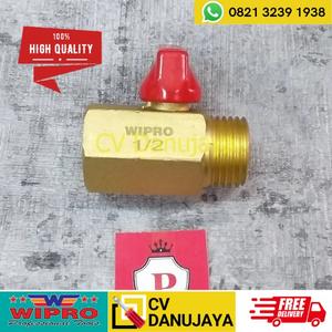 Jual WIPRO Mini Ball Valve Kran Kuningan 1/2" 0.5 Inch Female - Male ...