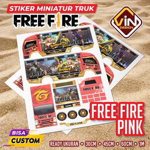 Jual Stiker Miniatur Truk Oleng Free Fire Pink / Truk Motif Kartun ...