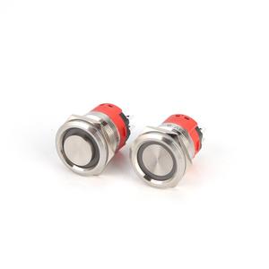 Jual SKK 22MM 18A 250V 6Pin LED Light Button Switch Momentary Reset M ...