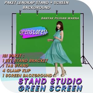 Jual DHQ01 TIANG BACKDROP GREEN SCREEN STAND TRIPOD BACKGROUND FOTO ...