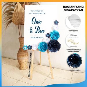 Promo Karangan Bunga Papan Bunga Kertas Wedding Sign 60x80 cm - Tema 4 ...