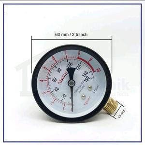 Jual Pressure Gauge Kompresor Angin Ukuran 2.5" Tekanan 8 Bar - Kab ...