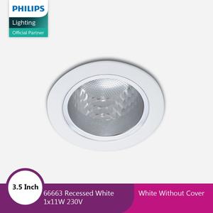 Jual DOWNLIGHT RECESSED WHITE PUTIH 1x11W 3.5" INCH 66663 230V PHILIPS ...