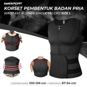 Jual Korset Pria Pembentuk Badan Pria Shaper Corset Vest Single Velcro ...