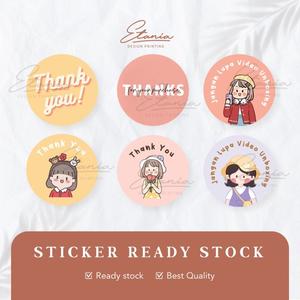 Jual Sticker thank you bulat ucapan terima kasih sticker thank you ...