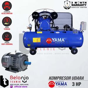 Jual Yama Air Compressor 3 HP Unloaded Kompresor Angin + Dinamo 3HP 3 ...