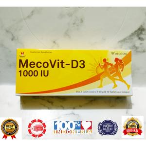 Jual Vitamin D3 1000IU MecoVit D3 1 Box isi 30 Tablet ORI BPOM ...