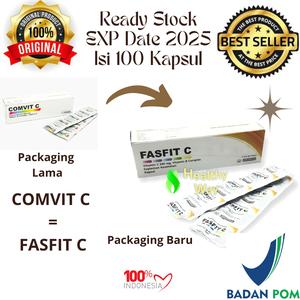 Jual COMVIT C Vitamin C 500MG + B Complex Murah 1 Box isi 100 Kapsul ...