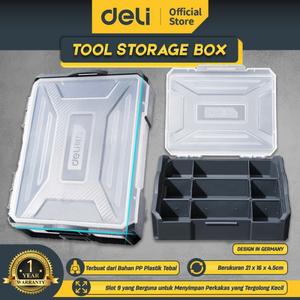 Jual Deli Tools Tool Storage Box / Kotak Alat Perkakas Ukuran 20 CM ...