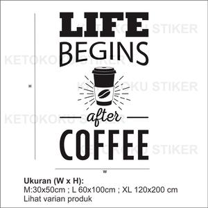 Jual Cutting Sticker Decal Kaca DInding Cafe Quotes Kopi Coffee Shop ...