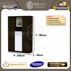 Jual Lemari Pakaian Toppan 3 Pintu Mavella / Lemari Baju Anak Kaca Dalam - Kota Palembang ...
