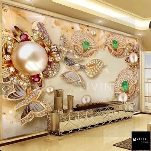 Jual Wallpaper 3D custom bunga mutiara - 1, Wall banner - Jakarta ...