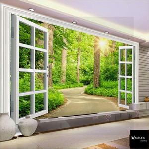 Jual Wallpaper 3D custom Pemandangan Jendela - 2, Wall banner - Jakarta ...