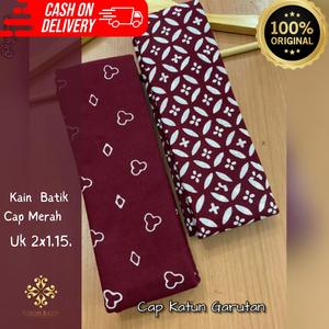 Jual Kain Batik Cap Garutan Warna merah Original Cap Solo 2303250002 ...