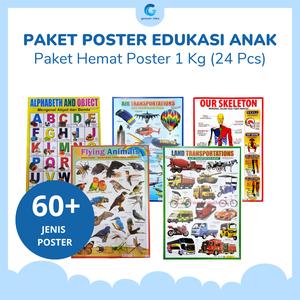 Jual Paket Hemat 1 Kg Poster Edukasi Belajar Anak Pendidikan - Kota ...