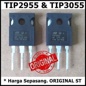 Jual ST TIP2955 dan TIP3055 Transistor Final Sepasang PNP NPN Original ...