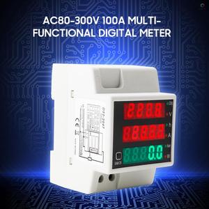 Jual Ac80-300V 100a Din Rail Multimeter Listrik Power Meter Kwh Meter ...