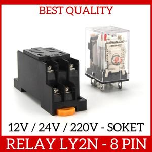 Jual Relay LY2 LY2N LY2-N 8 Pin 12V 24V 220V 12 24 220 Volt Soket Relai ...