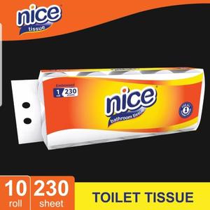 Jual Nice Toilet Tissue Core Emboss [10 Roll/230 Sheet] - 1 Dus = 10 ...