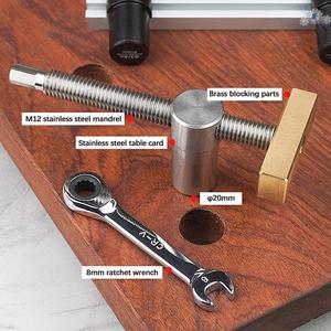 Jual Woodworking Desktop Vise Tenon Locking Bar Fixing Tool Brass ...
