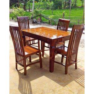 Jual meja makan minimalis 90X120 cm kursi 4 pcs meja makan balero kayu jati - Kab. Jepara - JM ...