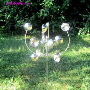 Jual Awell Magical Metal Windmill 3D Tenaga Angin Patung Pemintal Taman ...