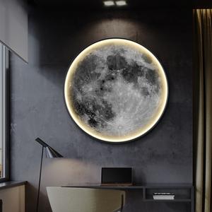 Jual Moon LED Ceiling Lamp Dimmable Wall Light Mural Decoration Aisle ...