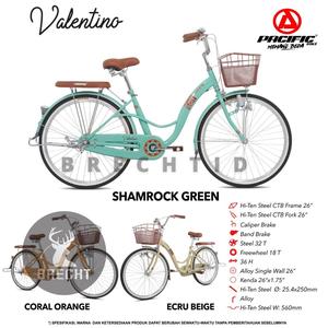 Jual Sepeda City Bike CTB Pacific Valentino Ada Keranjang Hi-Teen Steel ...