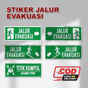 Jual STIKER JALUR EVAKUASI | STICKER EMERGENCY EXIT | STIKER PERINGATAN - R4 - Jakarta Selatan ...