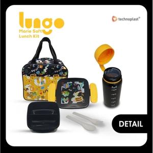 Promo TECHNOPLATS Lungo Marie Soft Lunch Kit / Lunch Box Set Dengan tas ...