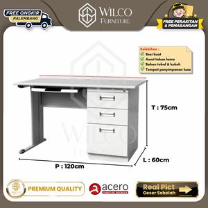 Jual Meja Kantor Acero Plat Besi / Meja Kantor 120 cm Laci MD120 ...