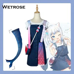 Jual 【GRHN】 Hololive En Vtuber Gawr Gura Daily Dress Cat Shark Cosplay ...