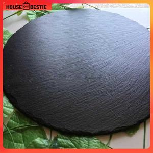 Jual Piring Makan Steak BBQ Batu Western Round Natural Stone Dish Plate ...