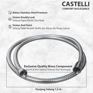 Jual Castelli 1456048 Shower Mandi Tiang Set Shower Bar Set - Jakarta ...