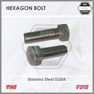 Jual SS304 Baut Hexagon Stainless M16 X 60 ( SUS304 Hex Bolt ) M16x60 ...