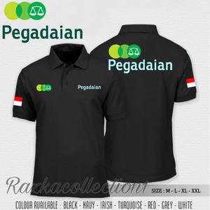 Jual Polo Shirt Pegadaian / Baju Kaos Kerah Logo Pegadaian - Putih, XL ...