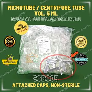 Jual Microtube/Centrifuge Tube 5 ml, Round Bottom Non-Sterile, 300 Pcs/Bag - Kab. Bogor ...