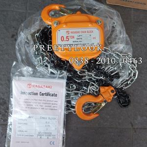 Jual Chain Block Nagasaki 0,5 Ton 3 Meter Takel Hand Manual 500Kg Japan ...