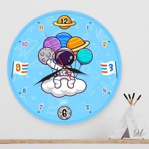Jual JAM DINDING KAMAR ANAK KARAKTER ASTRONAUT UNIK RUMAH HIASAN WALL ...