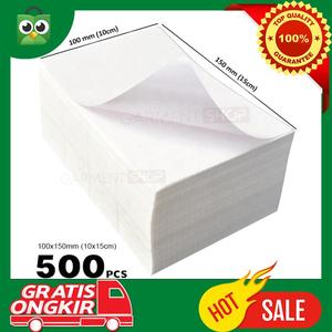 Jual Kertas Stiker Resi Pengiriman Barcode Label Thermal A6 10x15cm-500 ...