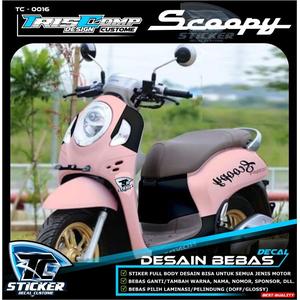 Jual Decal Motor Scoopy Sticker fullbody striping desain custom request ...