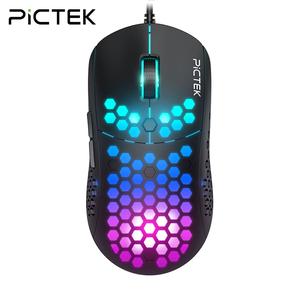 Jual Pictek Pc292 Gaming Mouse Ultra-Light Honeycomb Wired Mice ...