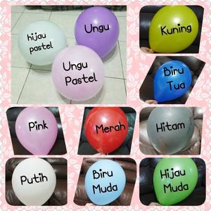 Jual Balon Latex Polos Pastel Macaron Merah Hitam Putih Biru Hijau Ungu ...
