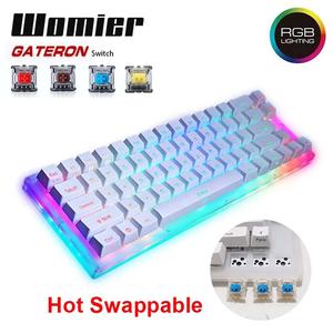 Jual Womier K66 Keys Hot Swappable Mechanical Gaming Keyboard - Kota ...